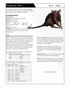 D&D Next – Cranium Rat | Dungeon Master Assistance