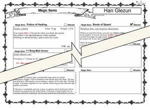D&D 5E – Magic Item Record Sheet | Dungeon Master Assistance