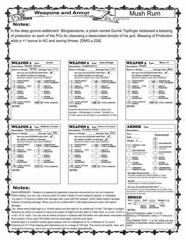 D&D 5E – Character Sheet and Folio | Dungeon Master Assistance