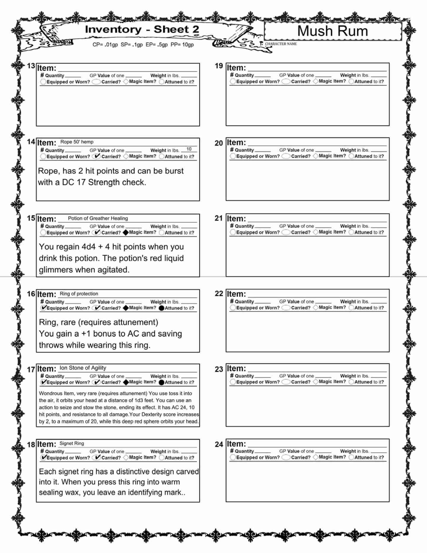 D&D 5E – Character Sheet and Folio | Dungeon Master Assistance