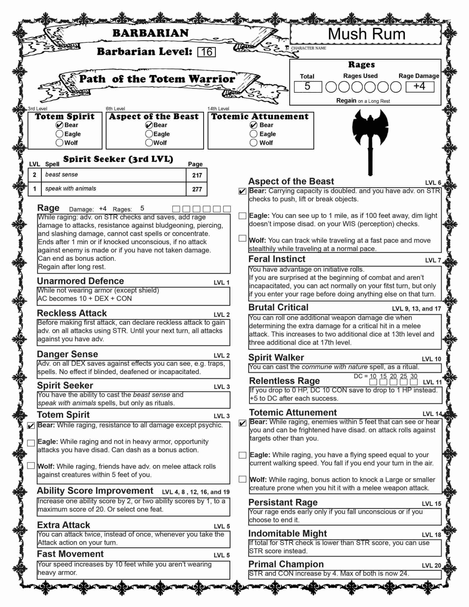D&D 5E – Character Sheet and Folio | Dungeon Master Assistance