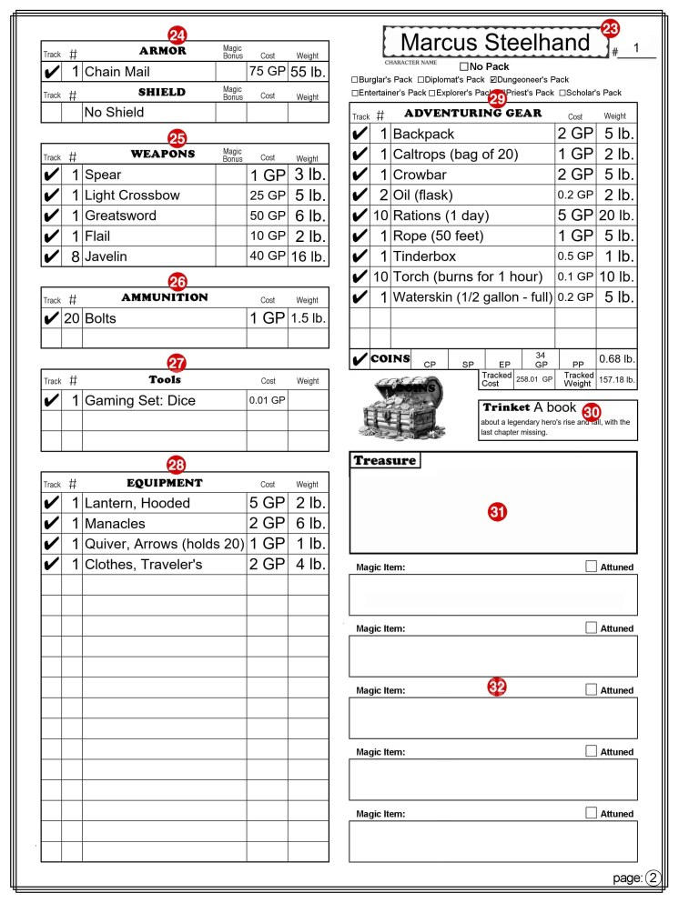 D&D 5.5 Character Sheet – Fillable and Auto-Calculating | Dungeon ...