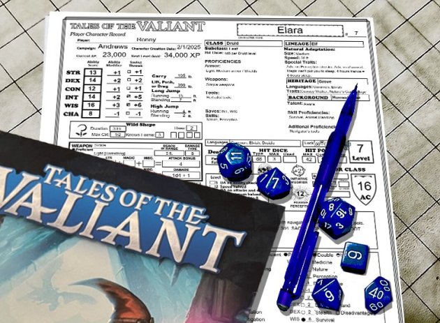 Tales of the Valiant Character Sheet – Fillable and Auto-Calculating ...