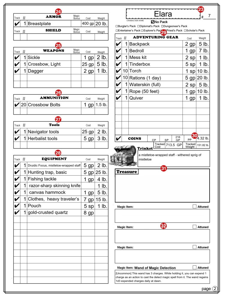Tales of the Valiant Character Sheet – Fillable and Auto-Calculating ...