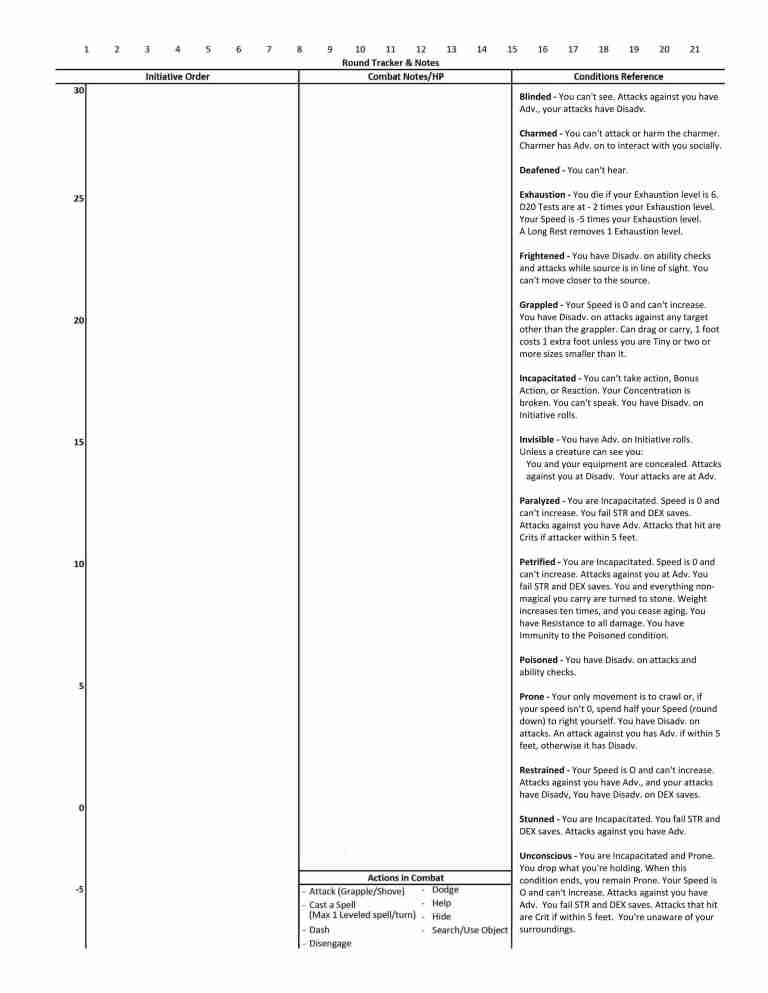 D&D 5.5 – Combat Tracker | Dungeon Master Assistance